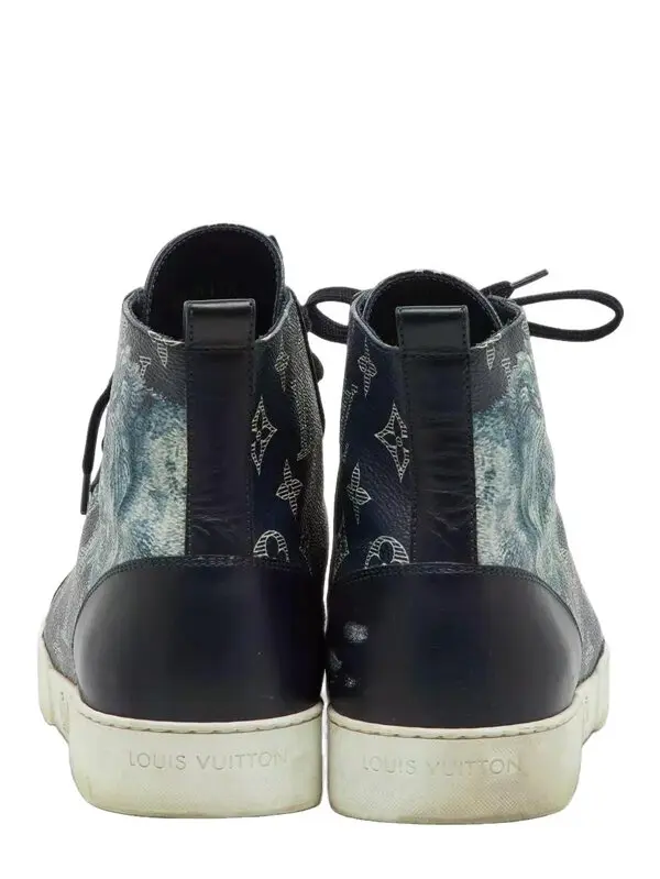 LOUIS VUITTON Chapman Brothers Savane Monogram High-top Sneakers - Blue