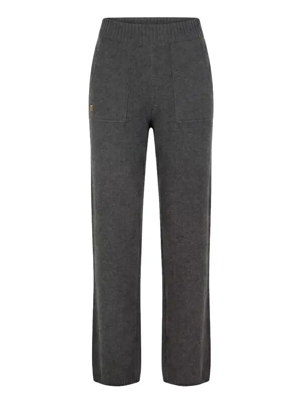 MOORER Callie Knitted Track Pants - Grey