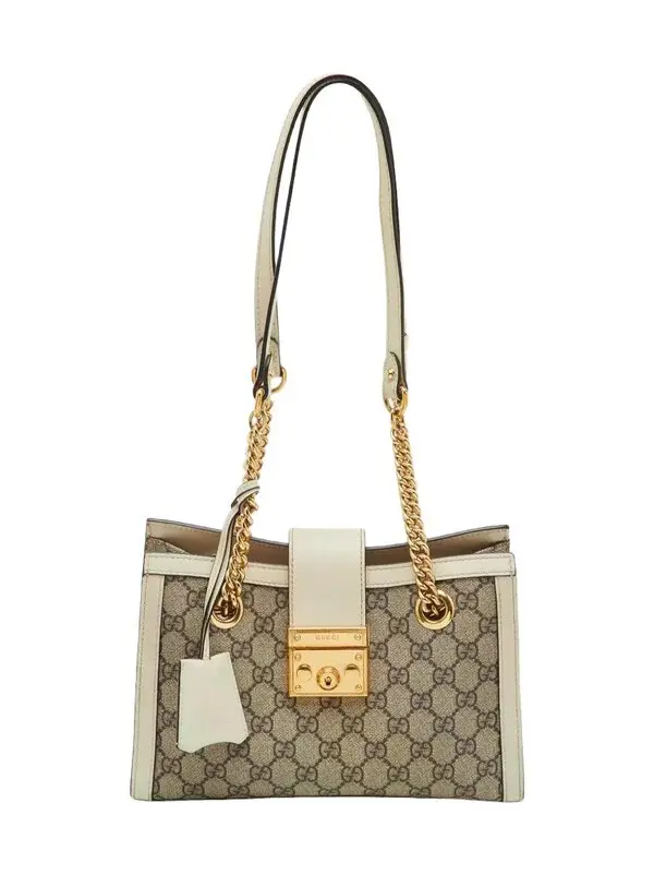 Gucci Padlock Gg Supreme Shoulder Bag - Neutrals