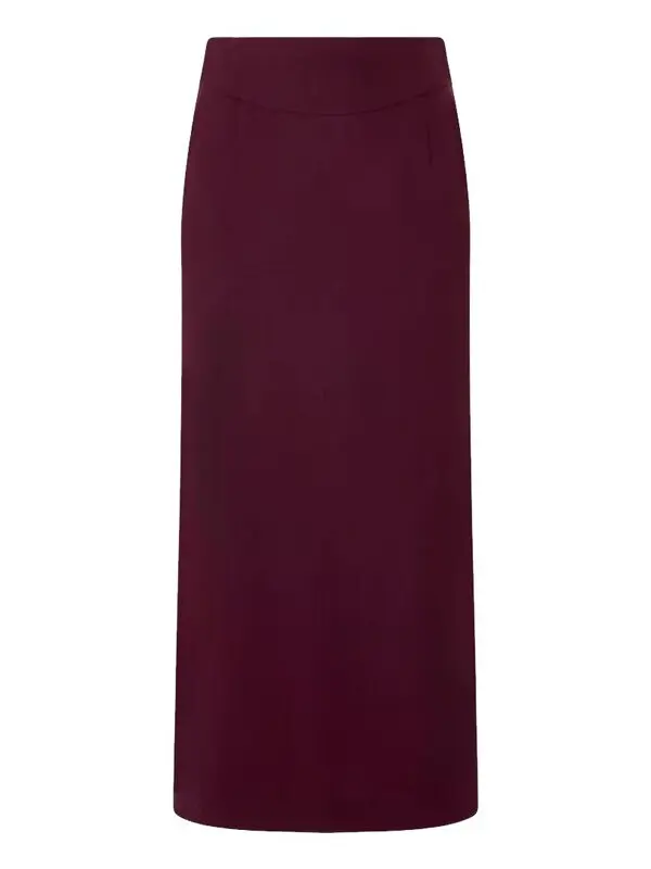 Alberta Ferretti High-waisted Midi Skirt - Red