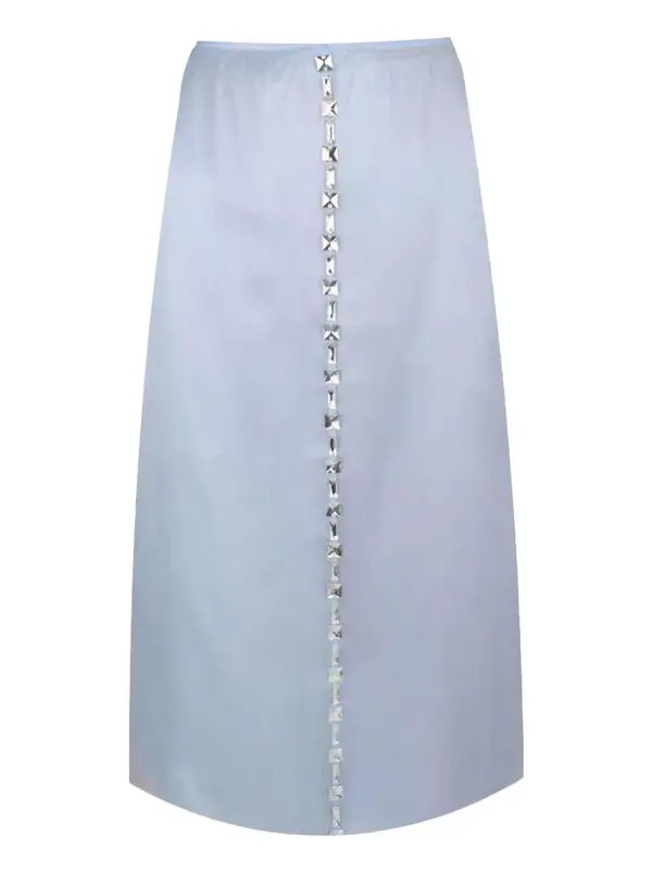 Fabiana Filippi Embellished Organza Midi Skirt - Blue