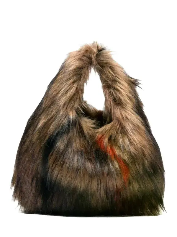 LA MILANESA Small Nilde Faux-fur Tote Bag - Brown