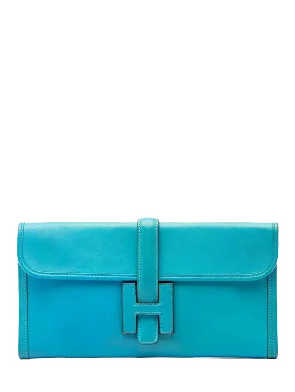 Hermès Swift Jige Elan 29 Clutch Bag - Blue