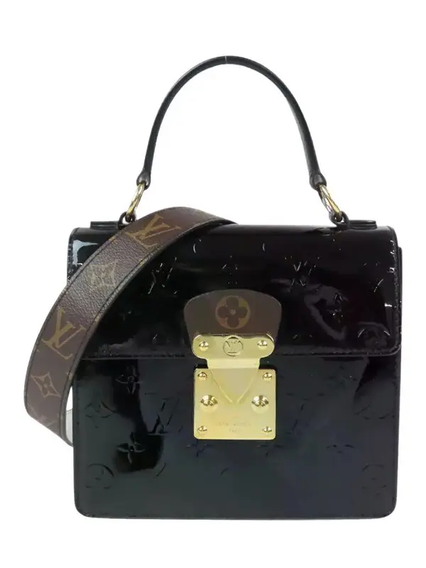 LOUIS VUITTON Monogram Vernis Spring Street Satchel - Black