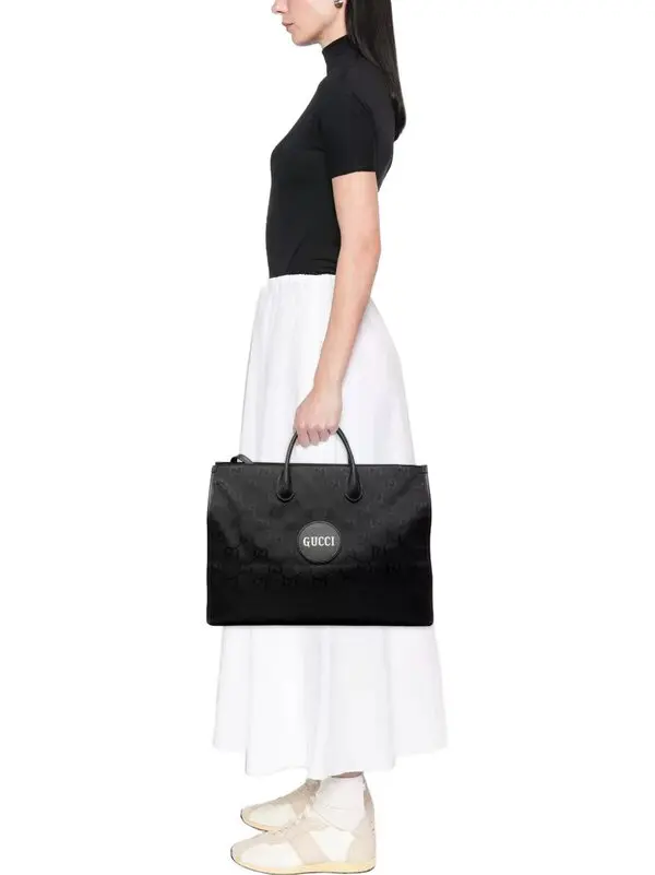 Gucci Gg Econyl Off The Grid Convertible Tote Satchel - Black