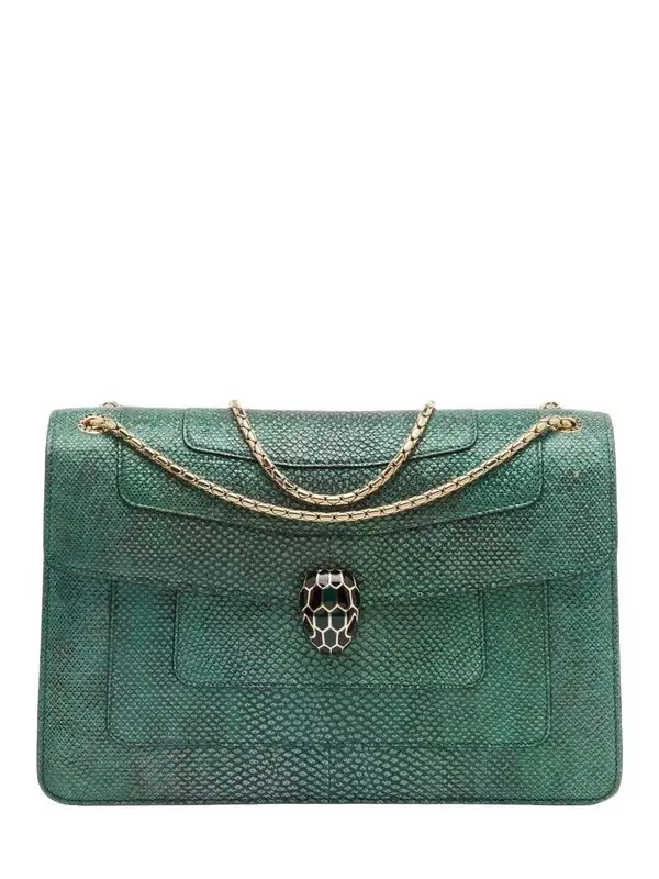BVLGARI Serpenti Forever Karung Shoulder Bag - Green