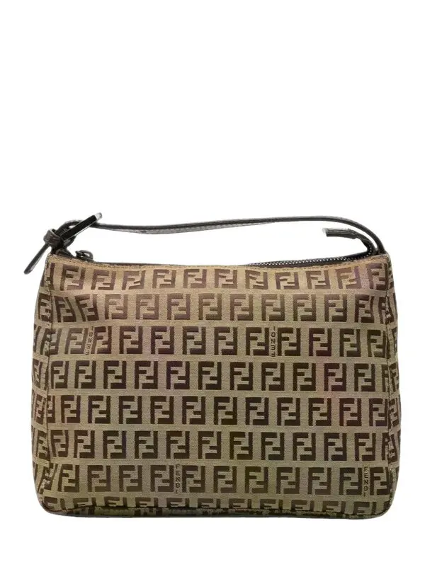 Fendi 2000-2010 Zucchino Canvas Handbag - Brown