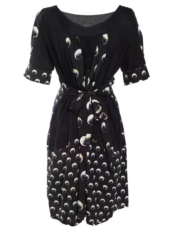 LOUIS VUITTON Printed Paneled Shift Dress - Black
