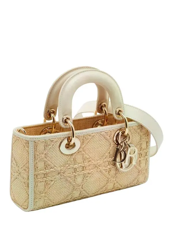 Dior 2023 Lady D-joy Raffia Tote Bag - Neutrals