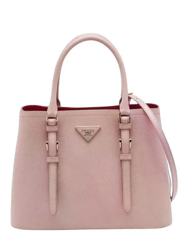 Prada Saffiano Leather Tote Bag - Pink