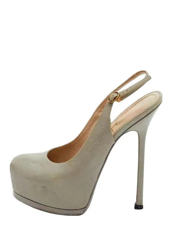 Saint Laurent Tribtoo Slingback Pumps - Grey