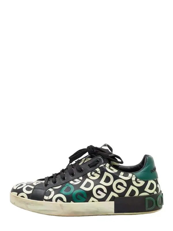 Dolce & Gabbana Portofino Dg Mania Lace-up Sneakers - Black