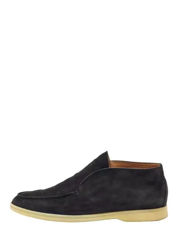 Loro Piana Open Walk Suede Ankle Boots - Black