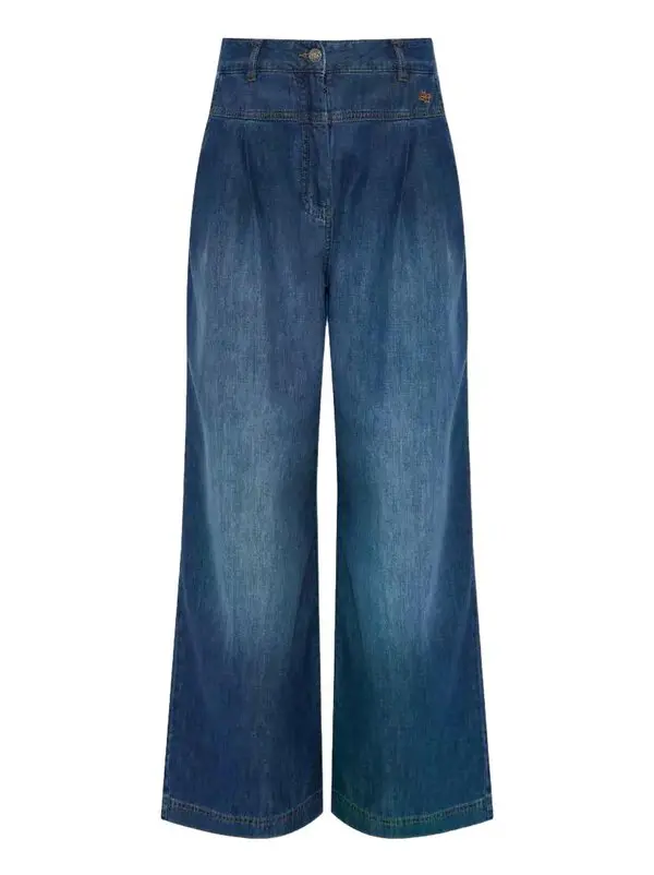 Munthe Pleated Wide-leg Jeans - Blue