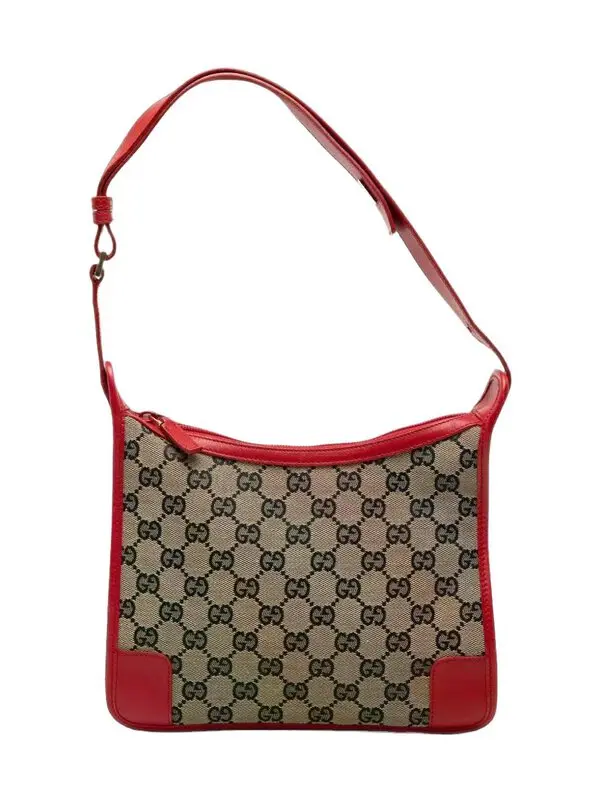 Gucci Gg Canvas Shoulder Bag - Red