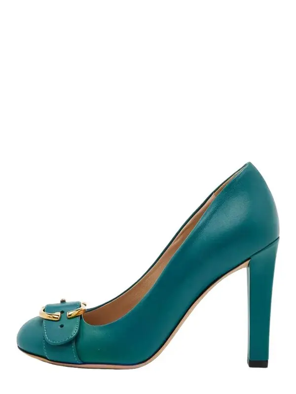 Gucci Buckle-detail Heeled Pumps - Blue