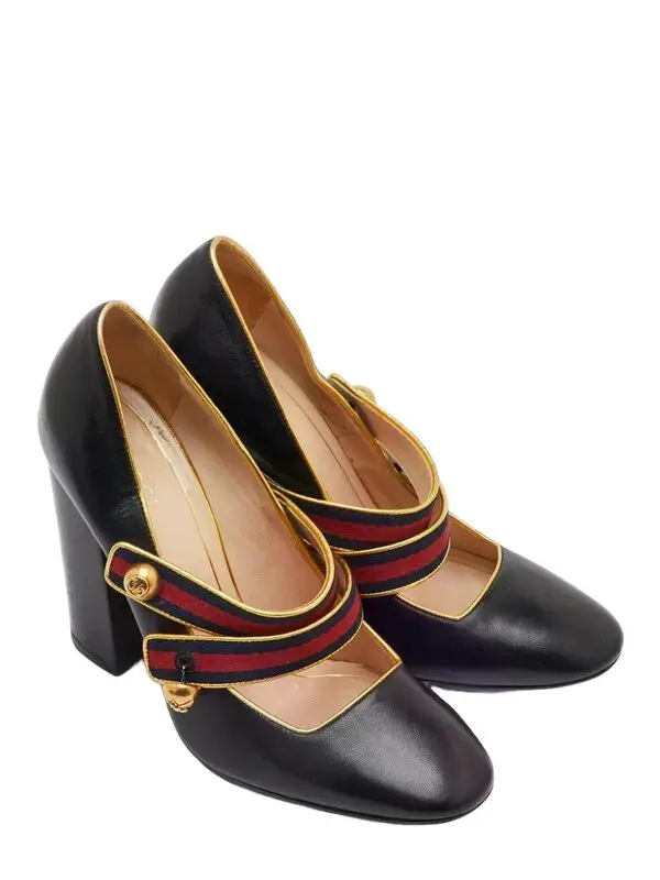 Gucci Carly Malaga Mary Jane Pumps - Black