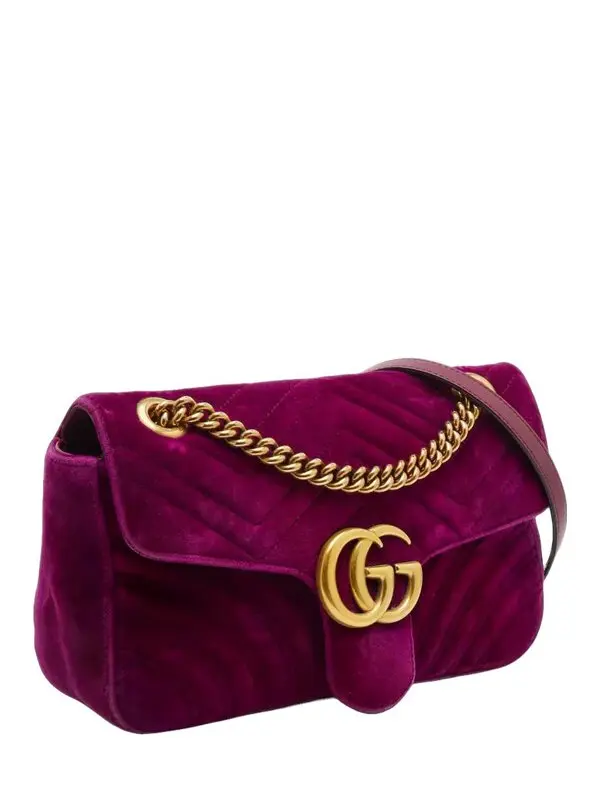 Gucci Gg Marmont Matelassé Shoulder Bag - Purple