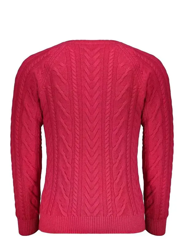 MOORER Cable-knit Cashmere Sweater - Red