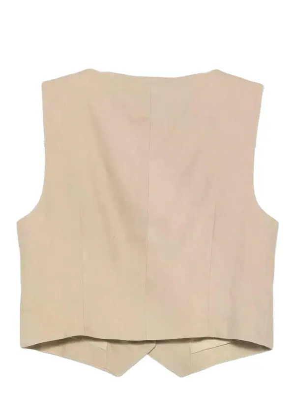 I BLUES V-neck Button-up Waistcoat - Neutrals