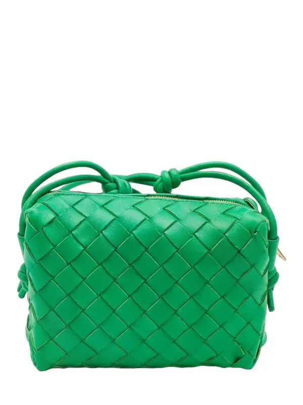 Bottega Veneta Woven Leather Shoulder Bag - Green