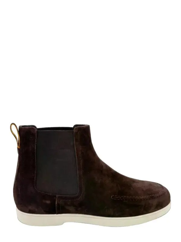MOORER Suede Finish Chelsea Boots - Brown