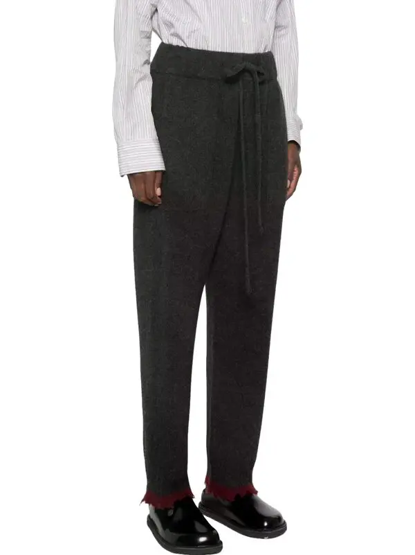 UMA WANG Drawstring Tapered Trousers - Grey