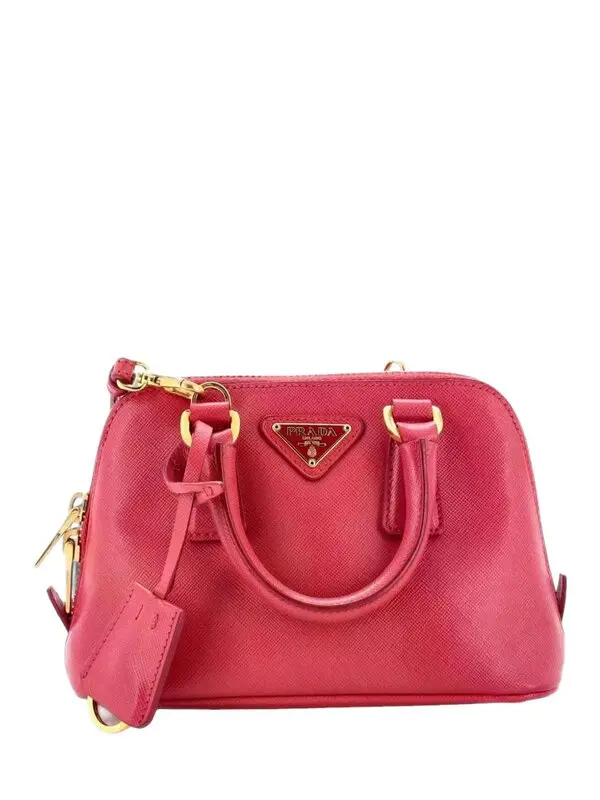 Prada Saffiano Leather Mini Crossbody Bag - Pink