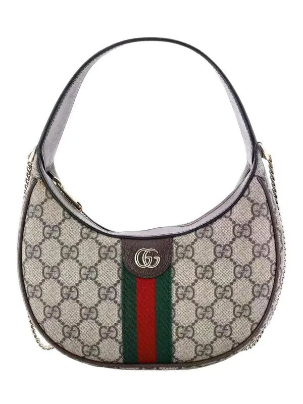 Gucci Ophidia Gg Coated Canvas Small Hobo Bag - Brown
