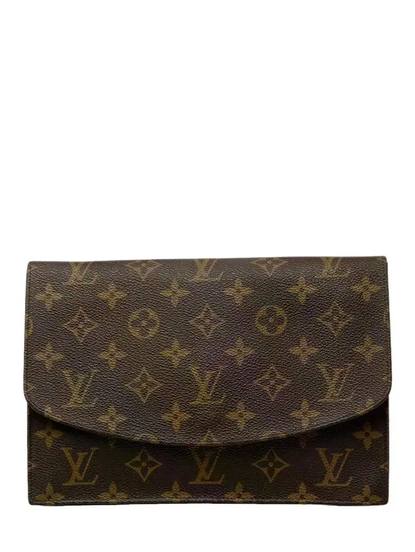 LOUIS VUITTON 1991 Monogram Pochette Rabat 23 Clutch Bag - Brown