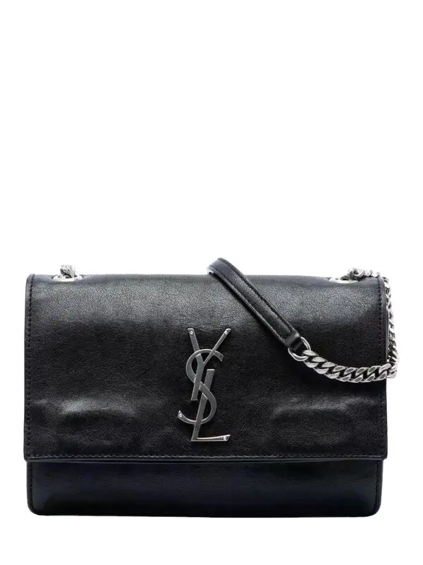Saint Laurent 2018 Small Calfskin Monogram Sunset Crossbody Bag - Black