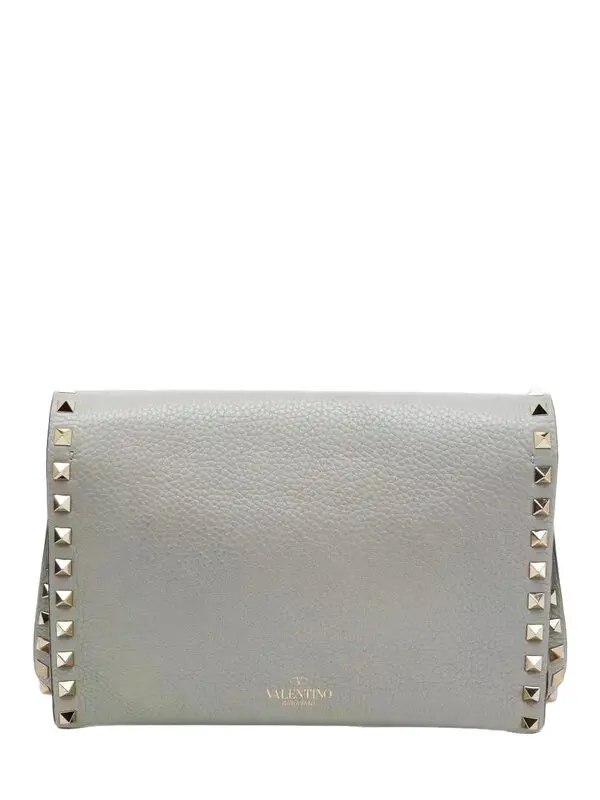 Valentino Garavani Rockstud Flip-lock Crossbody Bag - Grey
