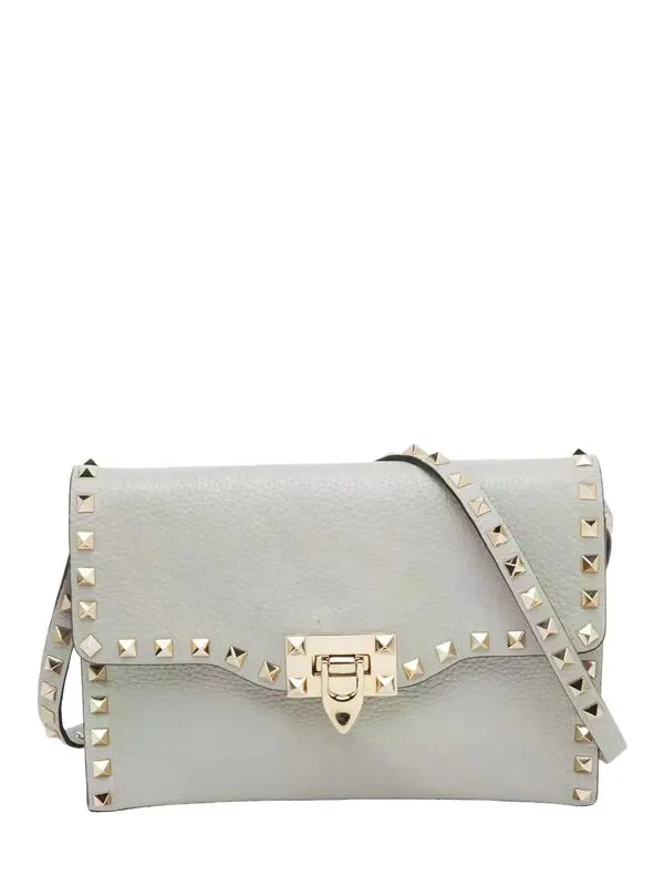 Valentino Garavani Rockstud Flip-lock Crossbody Bag - Grey
