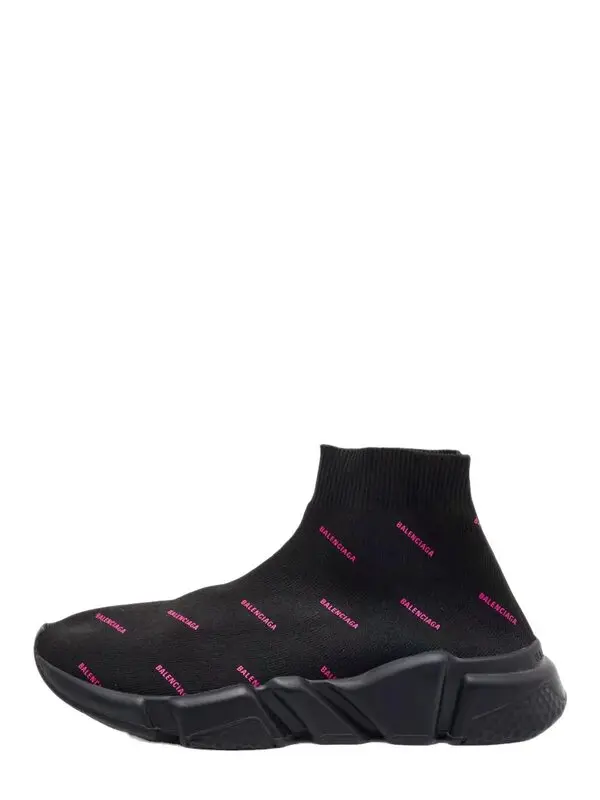 Balenciaga Speed Slip-on Sneakers With Logo Print - Black