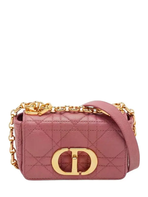 Dior Caro Cannage Mini Crossbody Bag - Pink