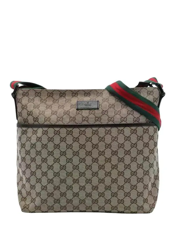 Gucci Gg Canvas Web Crossbody Bag - Neutrals