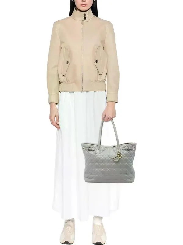 Dior Large Coated Canvas Cannage Panarea Tote Bag - Grey