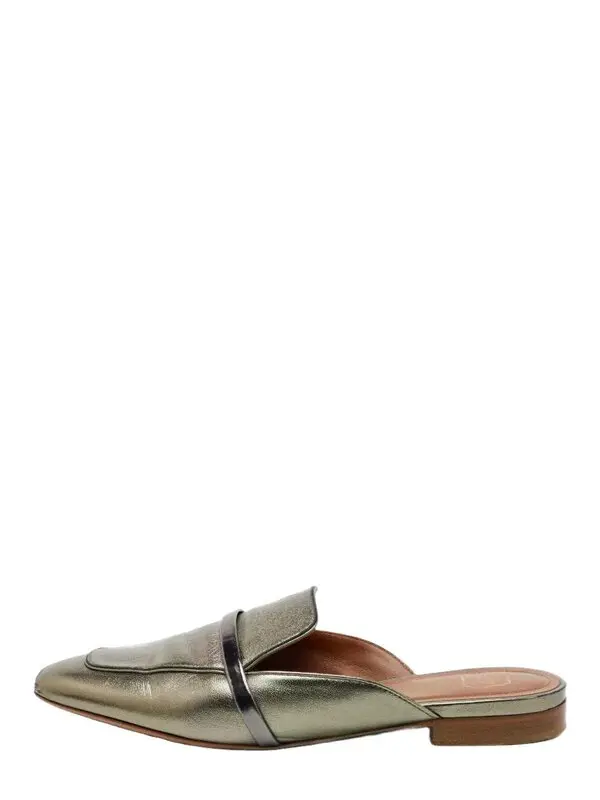 MALONE SOULIERS Contrasting-strap Leather Mules - Yellow