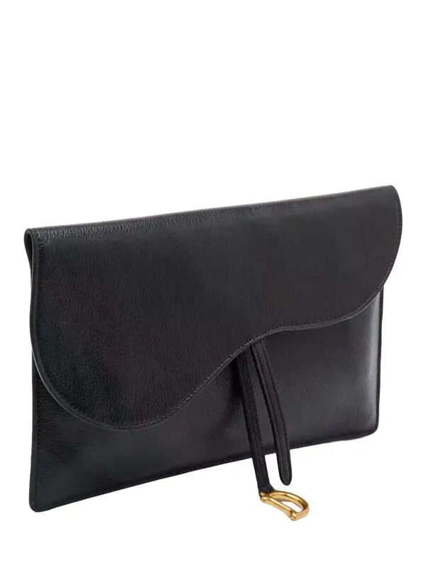 Dior 2023 Medium Saddle Clutch Bag - Black