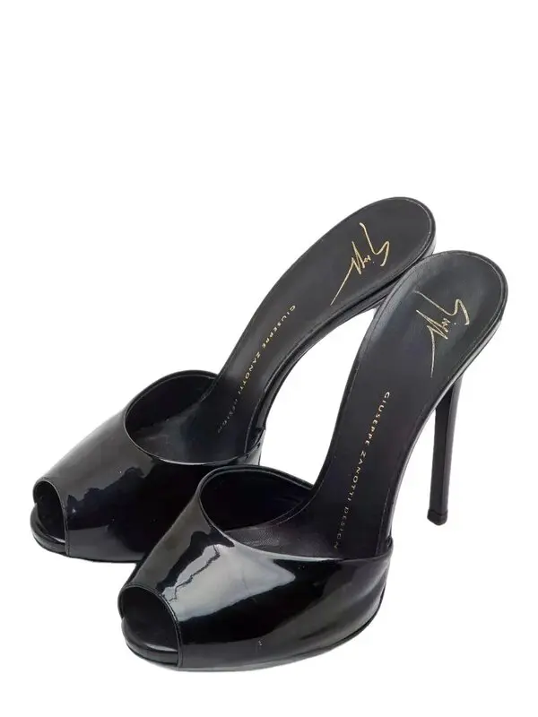 GIUSEPPE ZANOTTI Open-toe Leather Sandals - Black