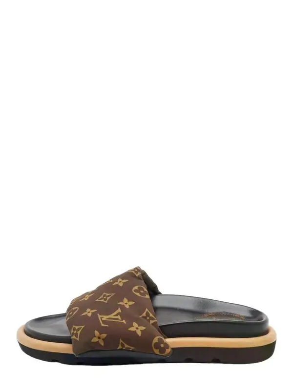 LOUIS VUITTON Monogram Pillow Slide Sandals - Brown