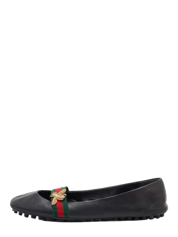 Gucci Bayadere Bee Ballet Flats - Black