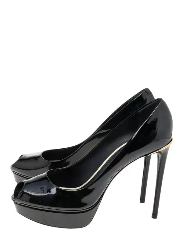 LOUIS VUITTON Peep-toe Platform Stiletto Pumps - Black