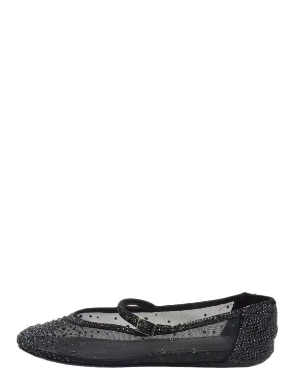 LE SILLA Mary Jane Crystal-embellished Ballet Flats - Black