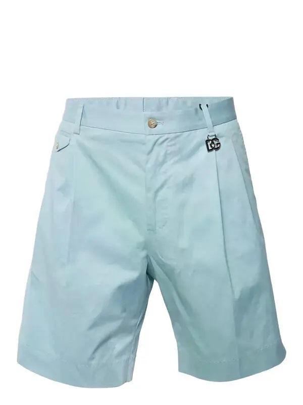 Dolce & Gabbana Pleated Bermuda Shorts - Blue