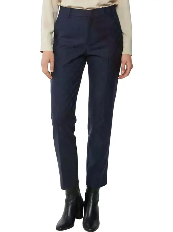 Gucci Gg Jacquard Wool Trousers - Blue