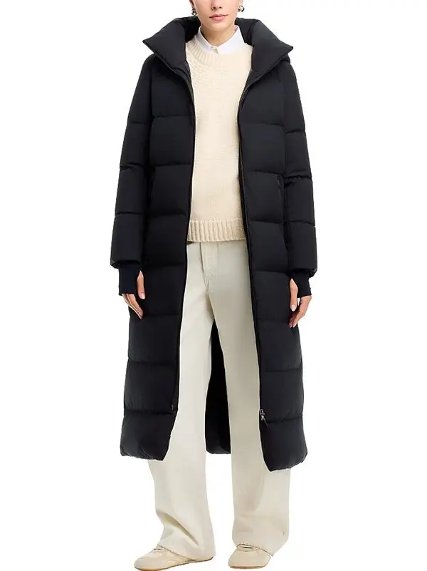 Herno Hooded Quilted Maxi Coat - Black