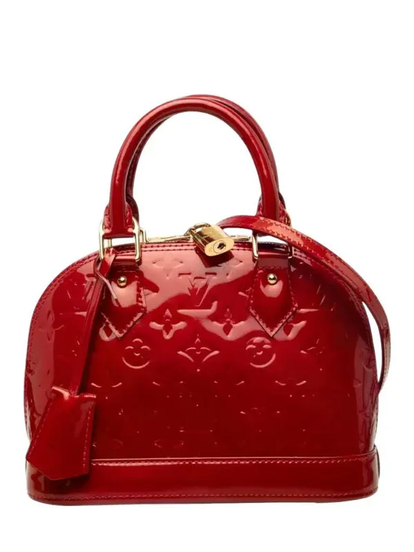 LOUIS VUITTON 2013 Monogram Vernis Alma Bb Satchel - Red