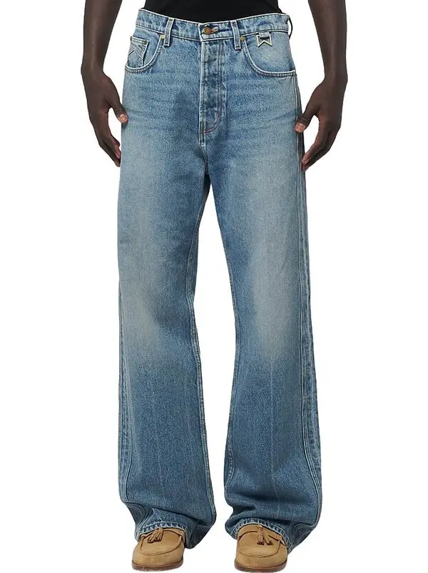 R H U D E Relaxed Fit Traxedo Jeans - Indigo