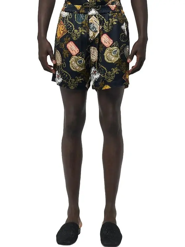 R H U D E 5.11" Bandana Shorts - Black/multi